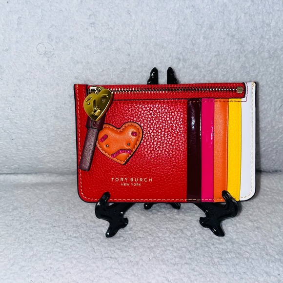 Tory Burch | Bags | Tory Burch Perry Patchwork Hearts Card Case | Poshmark
